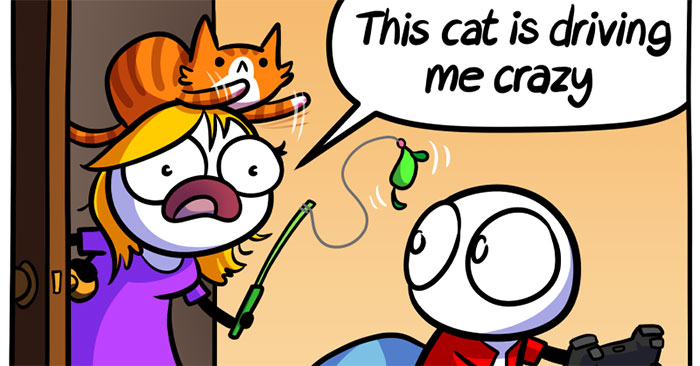 The Cat is Pushing My Buttons - Comic - Media Chomp