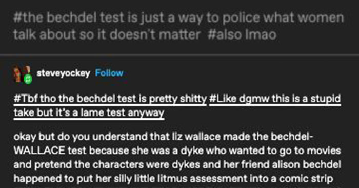 The Bechdel Test Is a Super Low Bar - Media Chomp