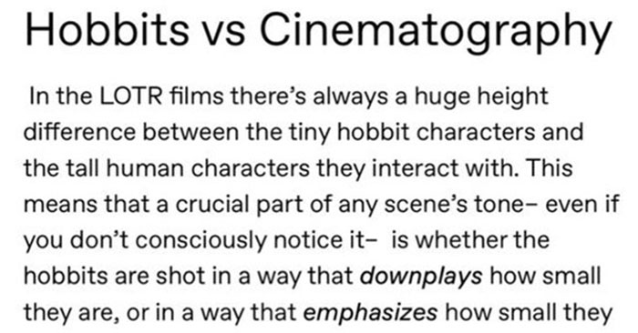 Hobbits vs Cinematography - Media Chomp