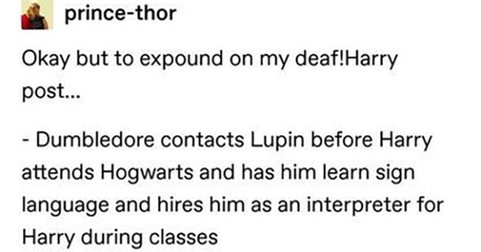 Deaf Harry Potter Fan Fic - Media Chomp