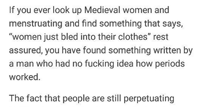 Menstruation in Medieval Times - Media Chomp